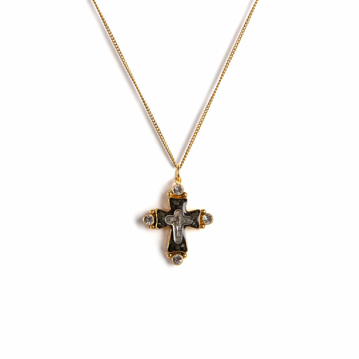 Maria Cross Charm Necklace – Virgins Saints & Angels