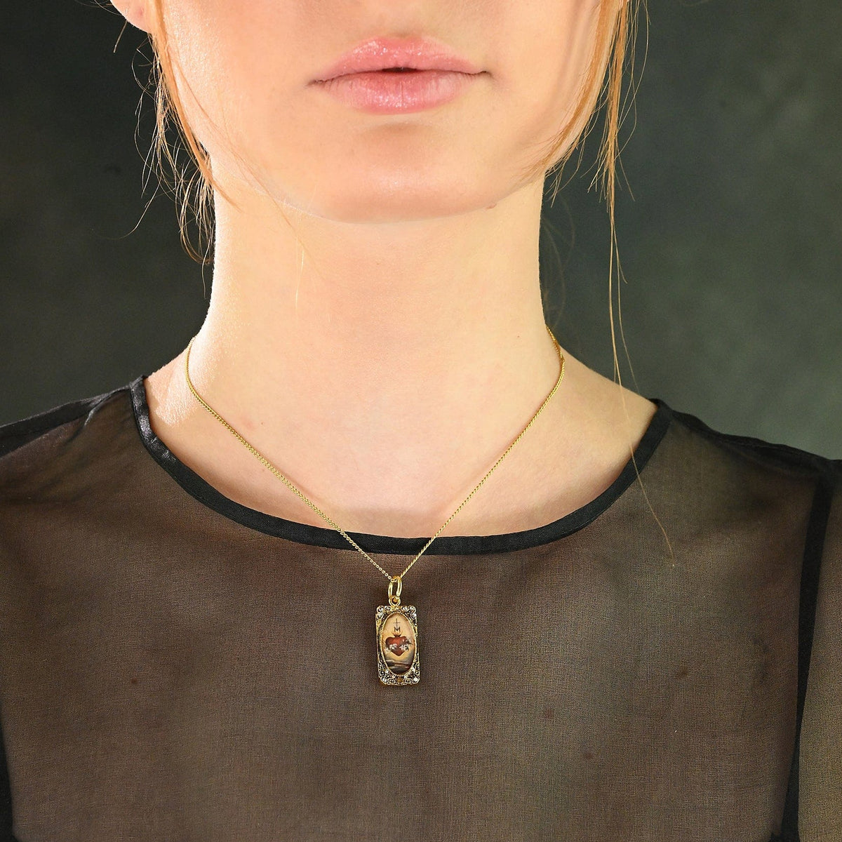 Retablo Rectangular Charm - Silver – Virgins Saints & Angels