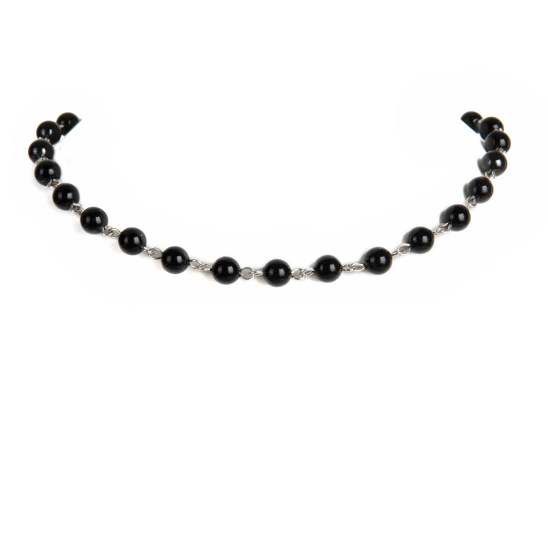Iconic 6mm Mystic Black Pearl Choker - Silver – Virgins Saints & Angels