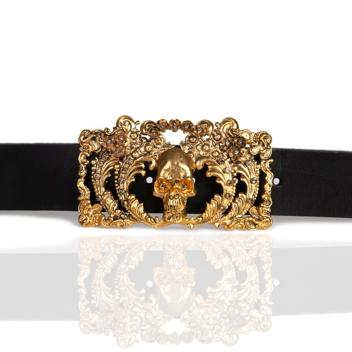 Viva La Calavera Buckle - Gold – Virgins Saints & Angels