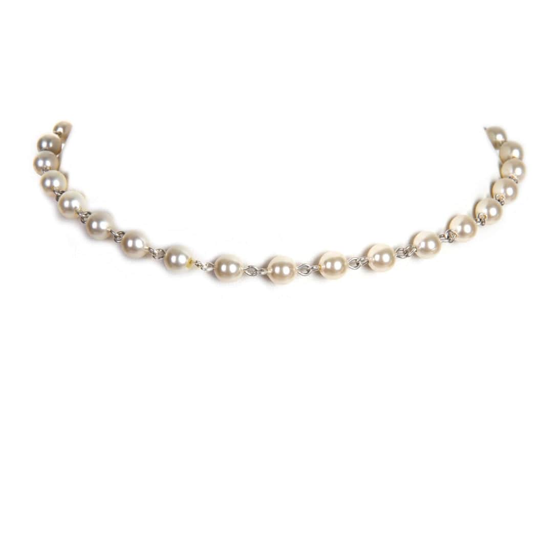 Iconic 6mm Cream Pearl Choker - Silver – Virgins Saints & Angels
