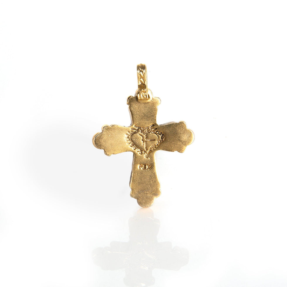 Maria Cross Medallion – Virgins Saints & Angels