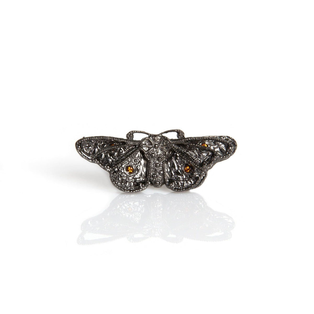 Wings of Faith Ring - Gunmetal – Virgins Saints & Angels