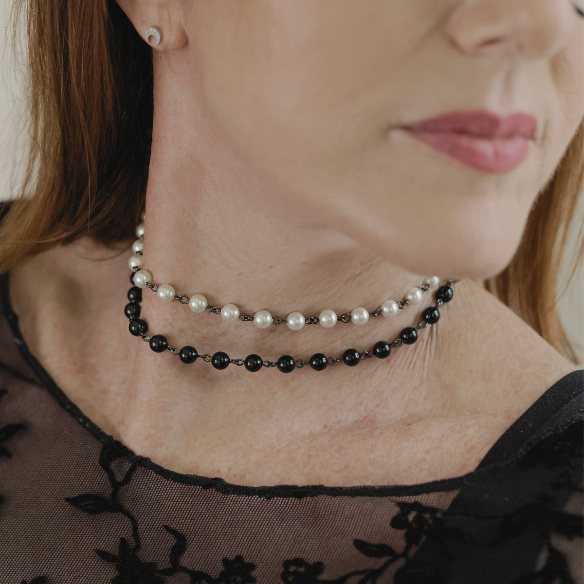 Iconic 6mm Cream Pearl Choker - Silver – Virgins Saints & Angels