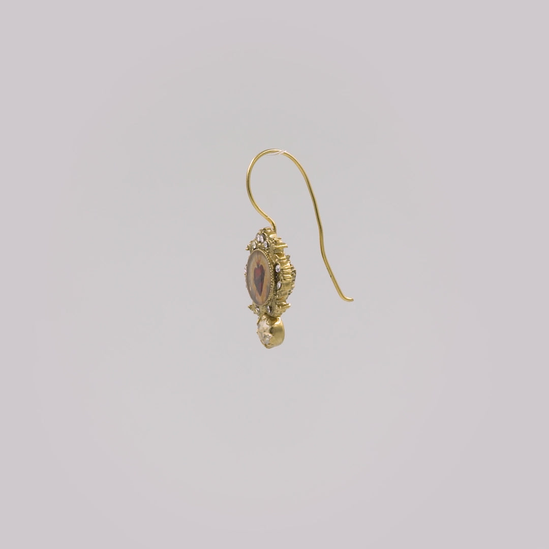 Retablo Small Oval Framed Earrings – Virgins Saints & Angels